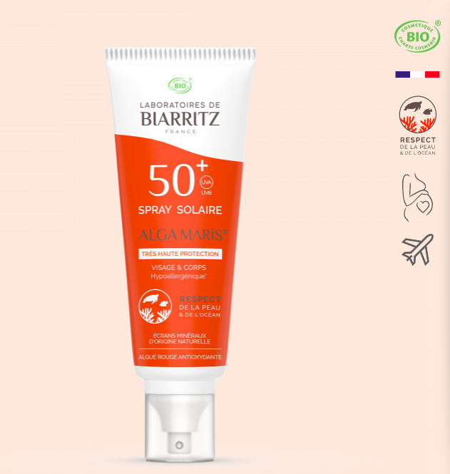 Spray Solaire SPF 50+ Visage et Corps Bio Laboratoires de Biarritz